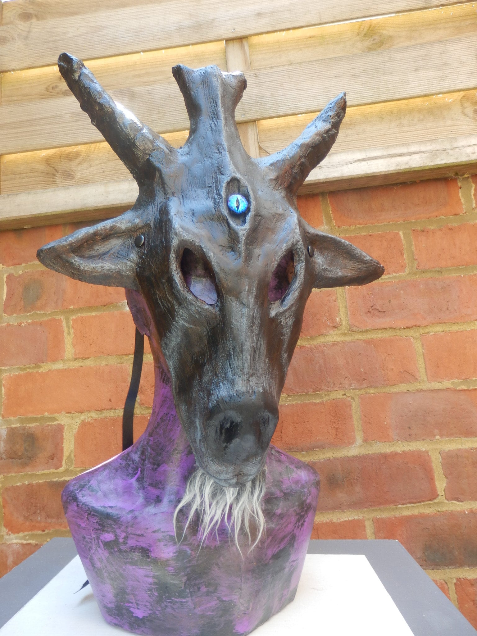 Baphomet Goats Head Mask Occult Horror Halloween Costume Goth - Etsy UK