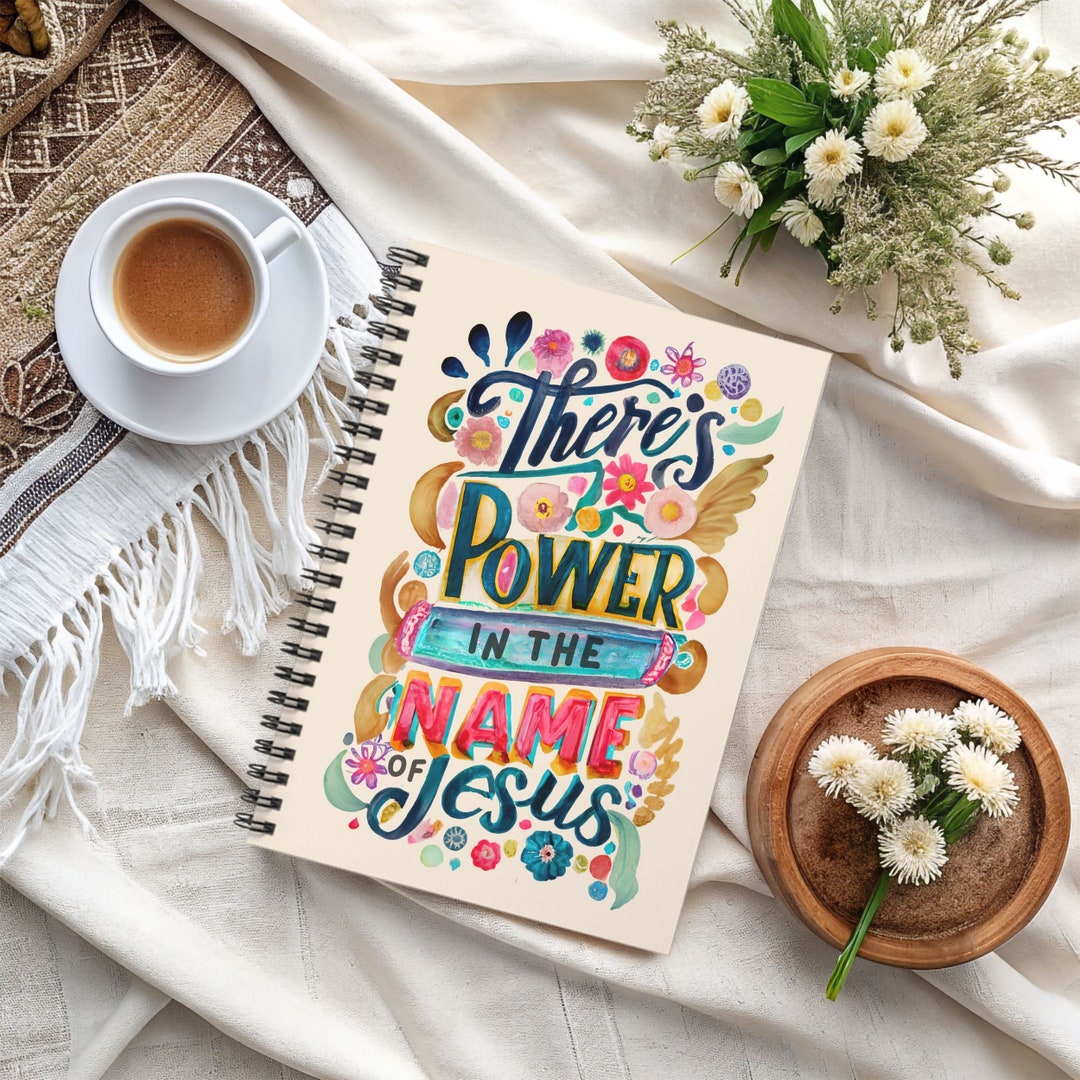 Power in the Name of Jesus Spiral Notebook, 6x8 Ruled Line, Bible Study ...