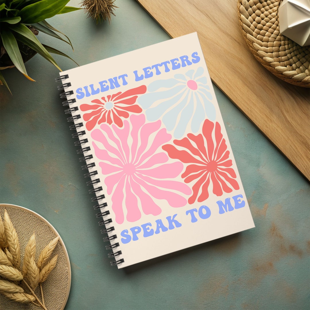 Groovy Grammar Floral Teacher Spiral Notebook, 6x8 Ruled Line, Gift for ...