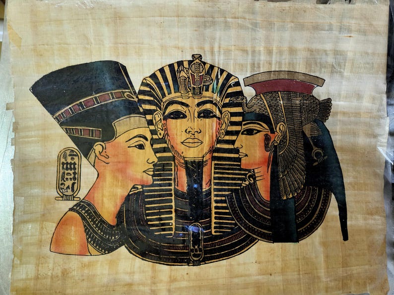 Queen Nefertiti, King Tutankhamun, and Hatshepsut/cleopatra- Handmade ...
