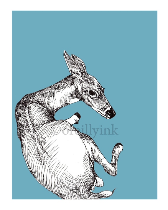 Items similar to Young Doe Print on Etsy
