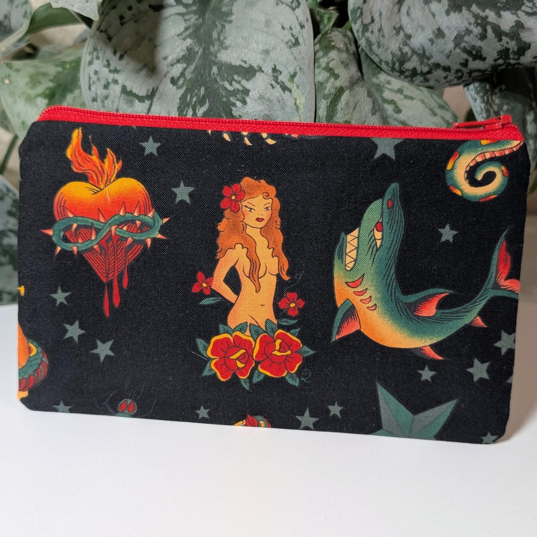 Tattoo Flash Medium Zipper Pouch - Etsy