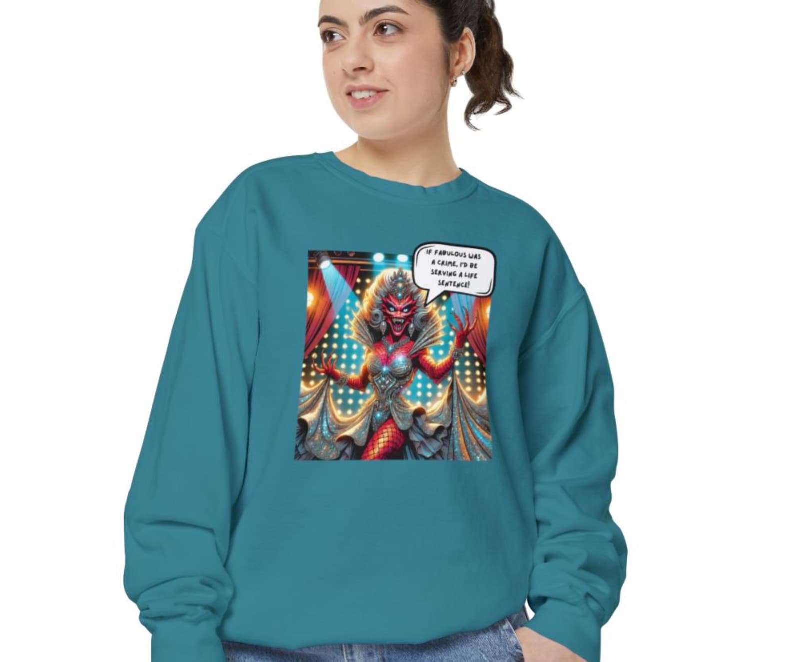 Fierce Drag Queen Comic Book Sweatshirt, Slay Halloween or Anytime ...