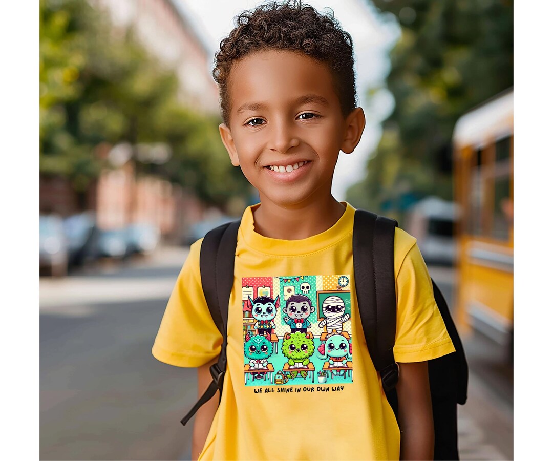 We All Shine in Our Own Way Kids Tee, Back to School, Halloween Fun ...