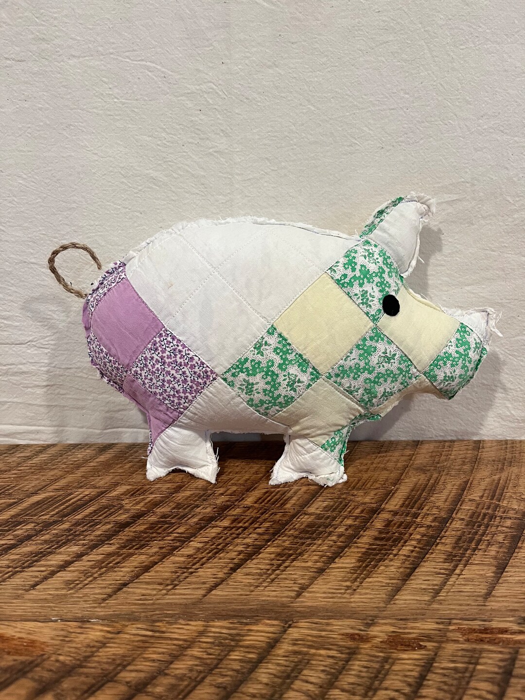 Patchwork Pig Stuffed Animal Plushie - Etsy