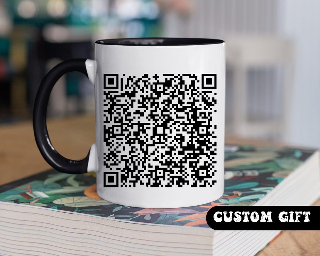 Custom QR Code Mug, Funny Hidden Message Code Sarcastic Coffee Mug for ...