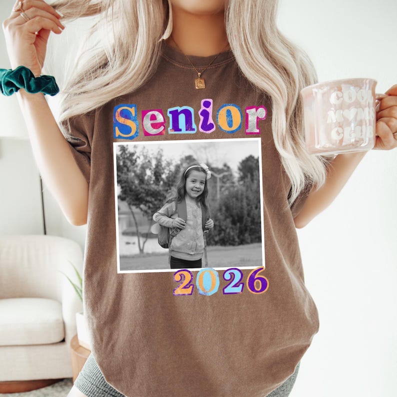 Personalized Senior 2026 Comfort Colors Shirt, Custom Photo Graduation ...