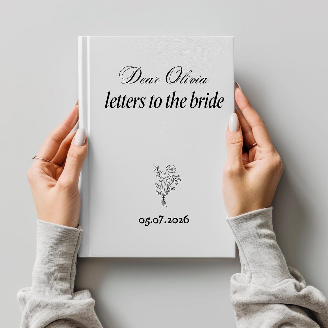 Personalized Letters to Bride Book - Bridal Shower Guest Keepsake - Etsy
