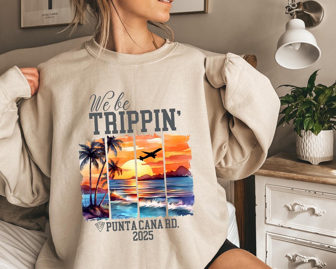 We Be Trippin' Custom Vacation Shirt, Brushstroke Personalized Trip ...