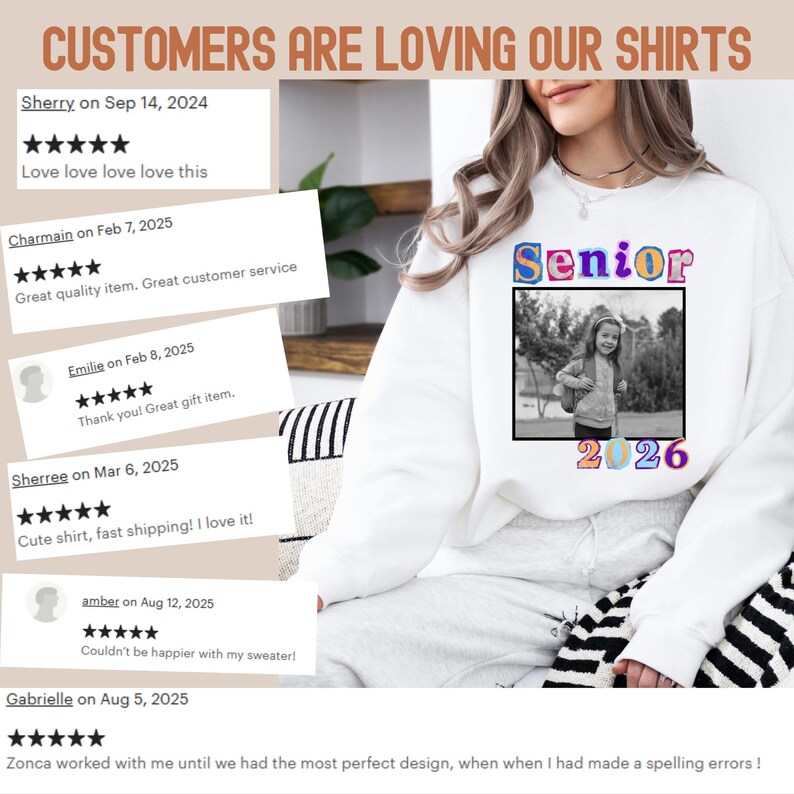 Personalized Senior 2026 Comfort Colors Shirt, Custom Photo Graduation ...