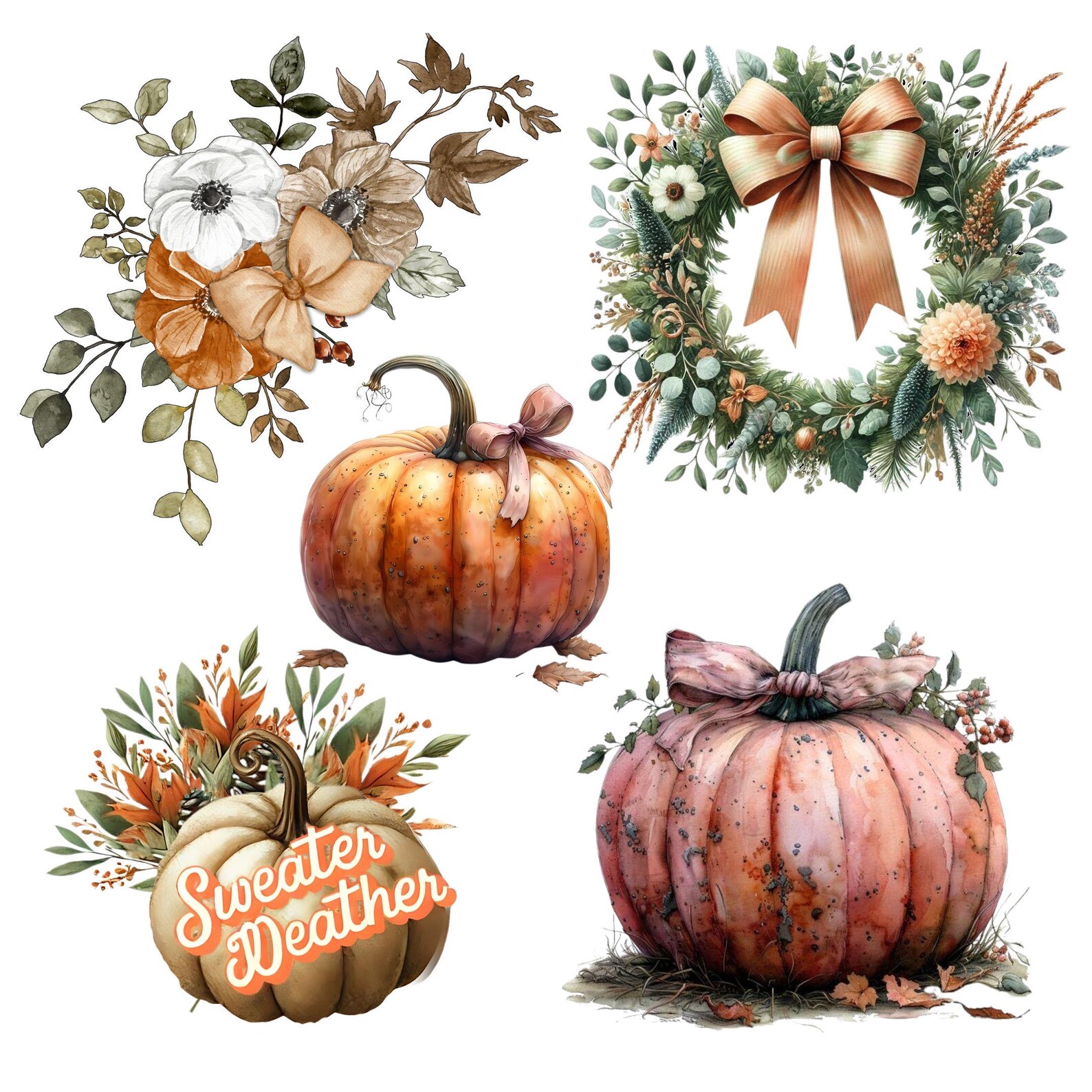 Pumpkin Clip Art Set for Fall Decor | Digital Download | Perfect for ...