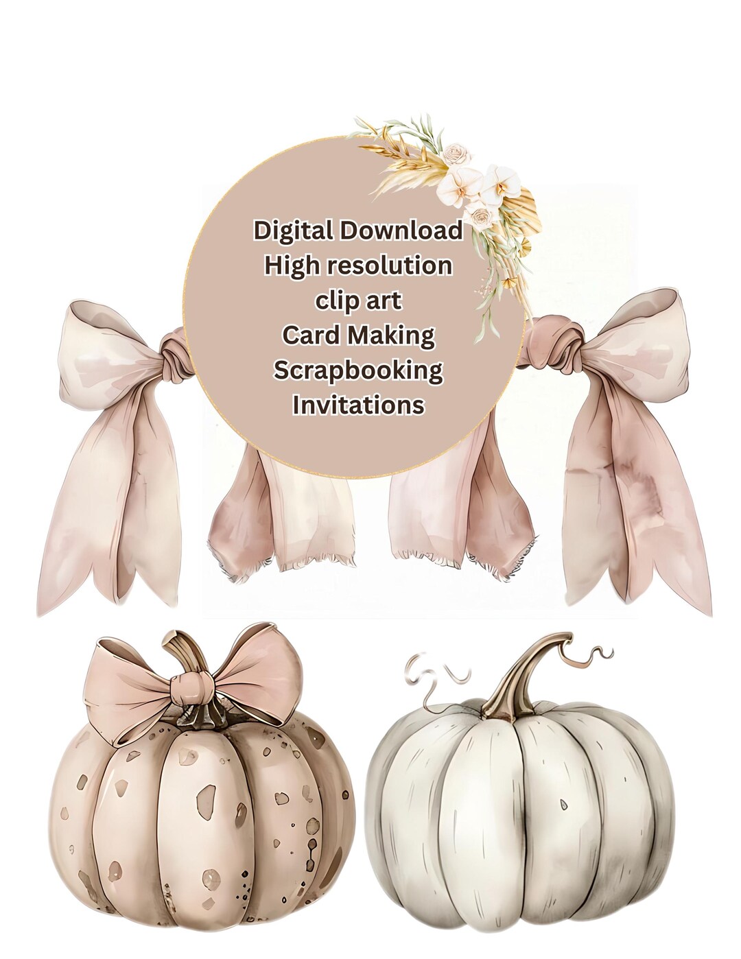 Bundle of Pumpkin Clip Art Set for Fall, Thanksgiving Decor | 16 Pages ...