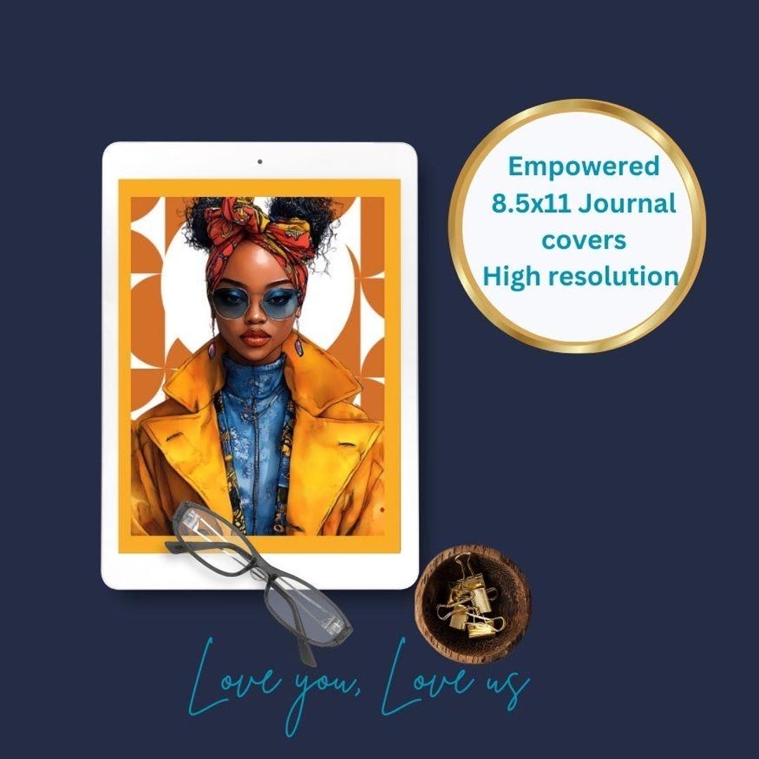 Afrocentric Journal Covers: Bold Black Women Designs (digital Download ...