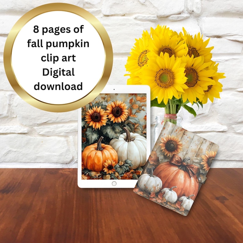 Stunning Pumpkin Clip Art Set for Diy Projects, Thanksgiving Decor | 8 ...
