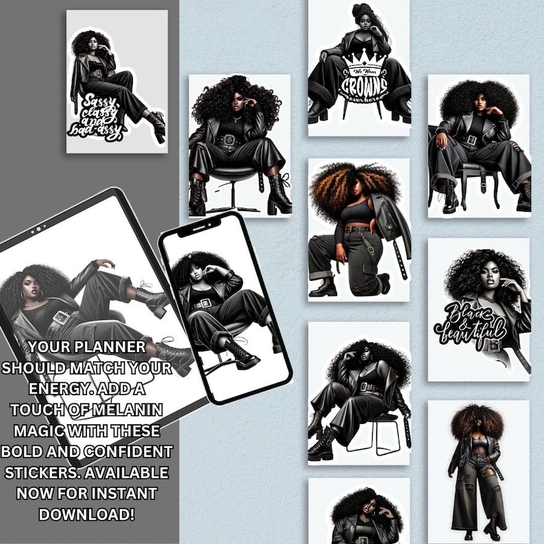 Unapologetically Confident & Curvy Digital Stickers | Black Women ...