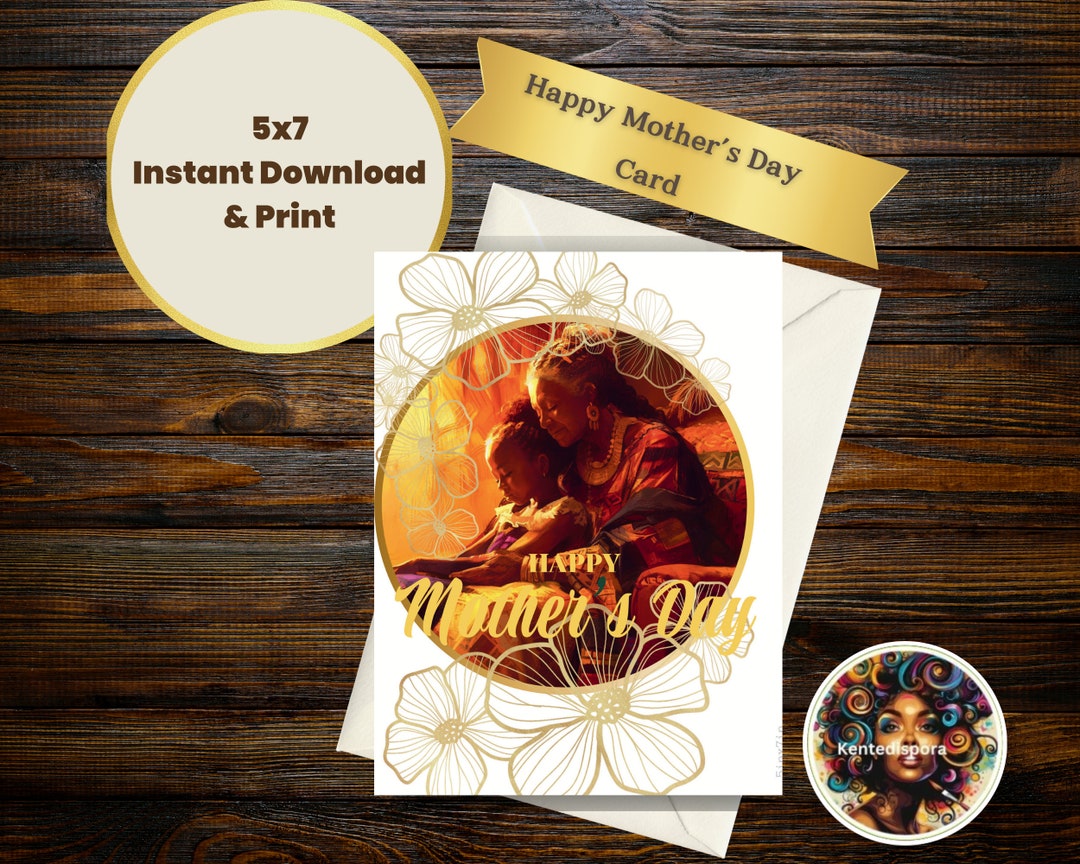 Printable Mothers Day Card, Happy Mothers Day, Instant Download. 5x7 ...