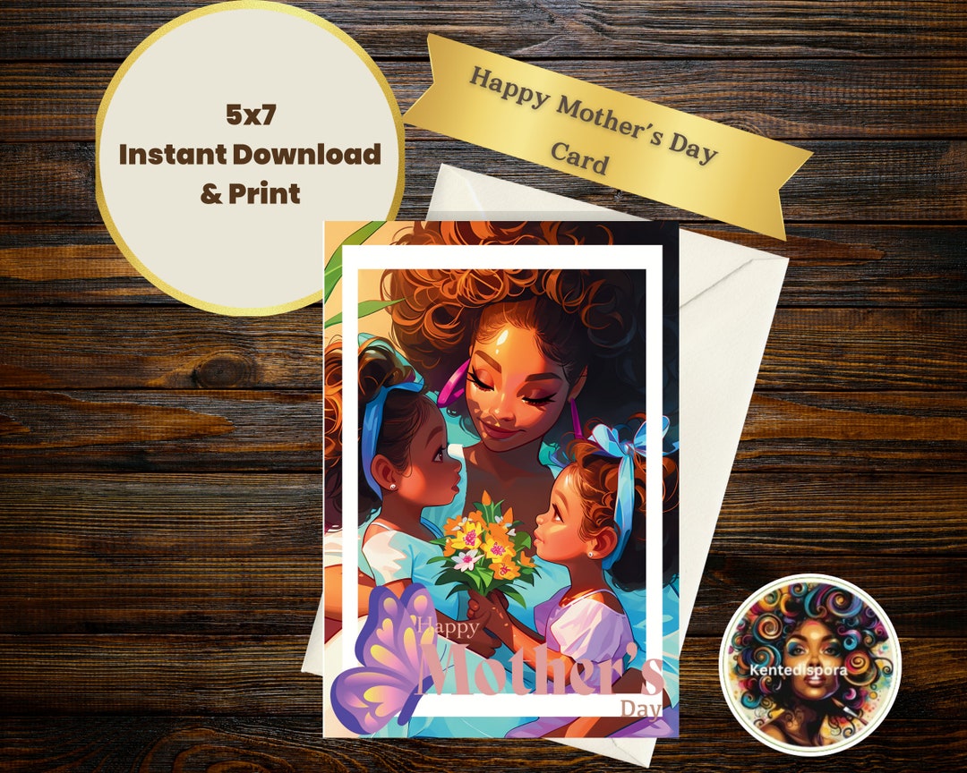 Printable Mothers Day Card, Happy Mothers Day, Instant Download. 5x7 ...