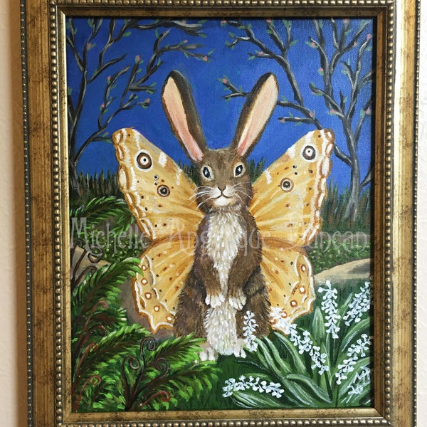 Winged Rabbit - Etsy