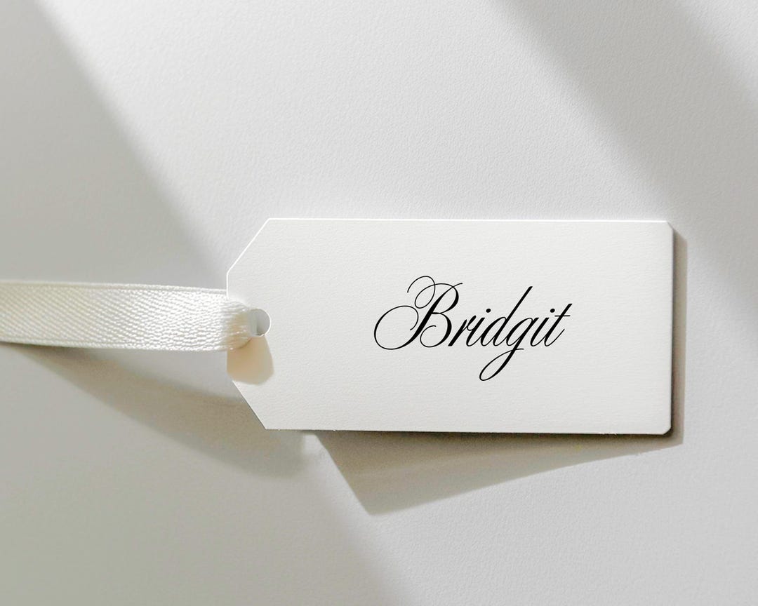 Calligraphy Name Tag: Wedding Guest Place Card, Bridal Shower Favor - Etsy