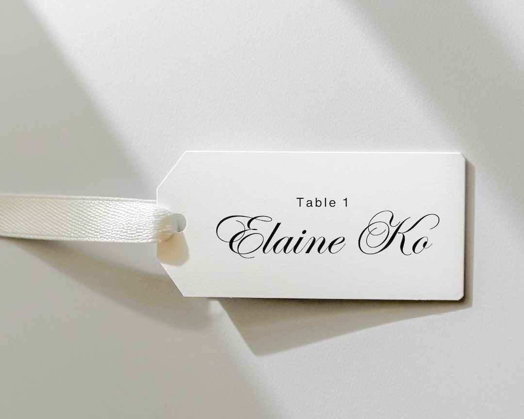 Name Tag | Table Number Tag | Favor Tag | Place Card Tag | Name Place ...