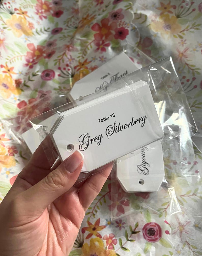Name Tag | Table Number Tag | Favor Tag | Place Card Tag | Name Place ...