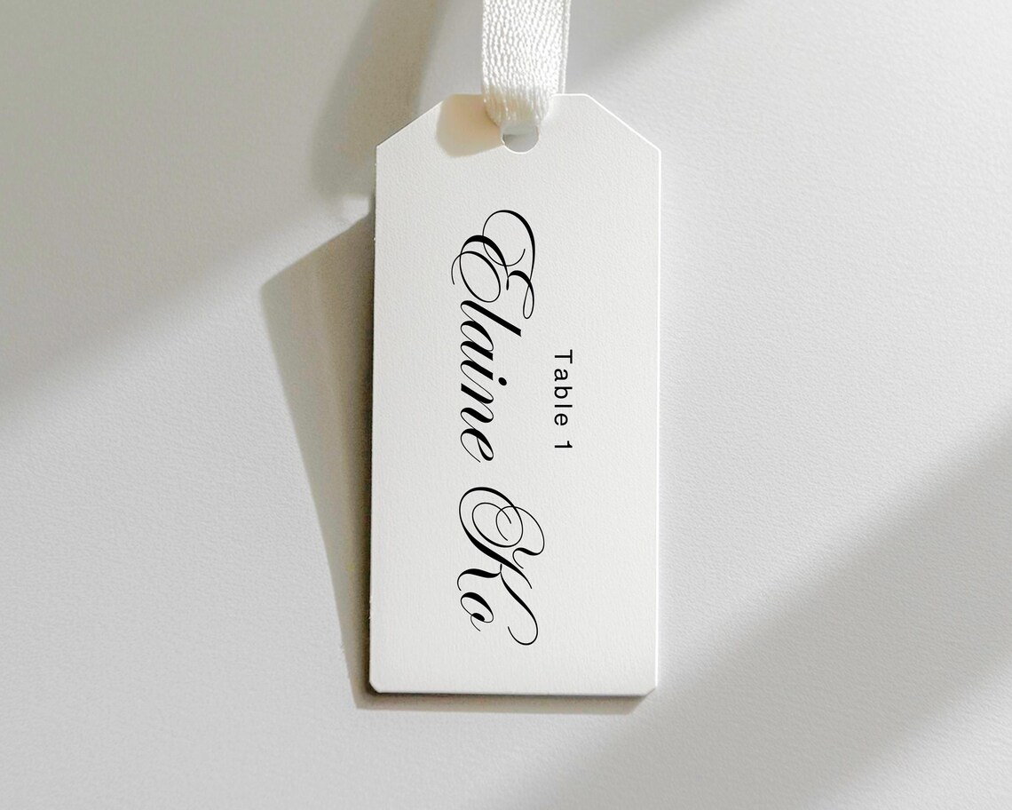 Name Tag | Table Number Tag | Favor Tag | Place Card Tag | Name Place ...