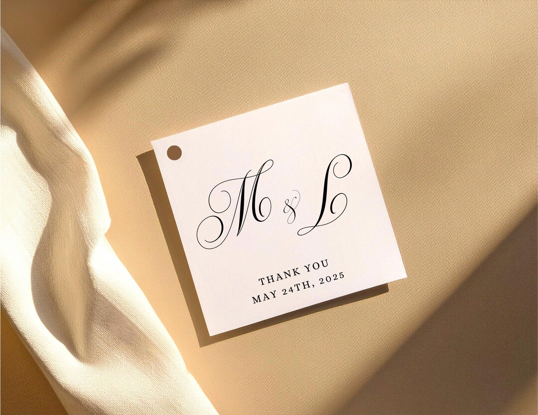Monogram Name Tag | Favor Tag | Wedding, Bridal Shower, Bridesmaid ...