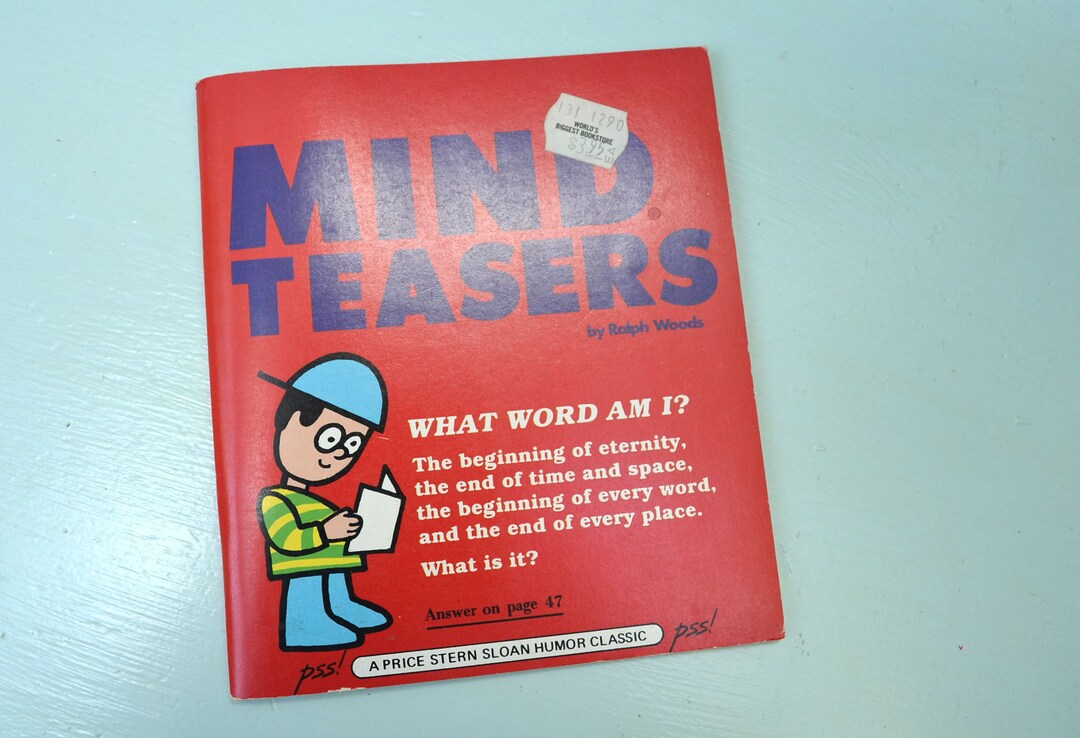 Vintage Humor Book, MIND TEASERS Book, Ralph Woods Book, 1980's Puzzle ...