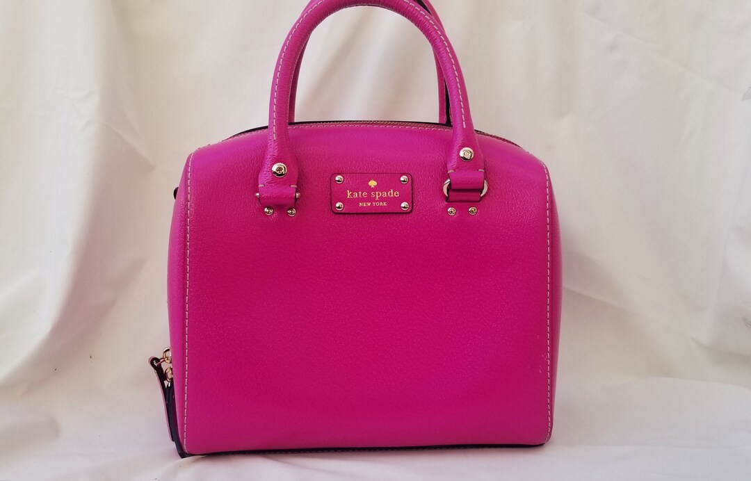 Kate Spade NY Purse, Magenta Pink Leather Purse, Designer Handbag - Etsy