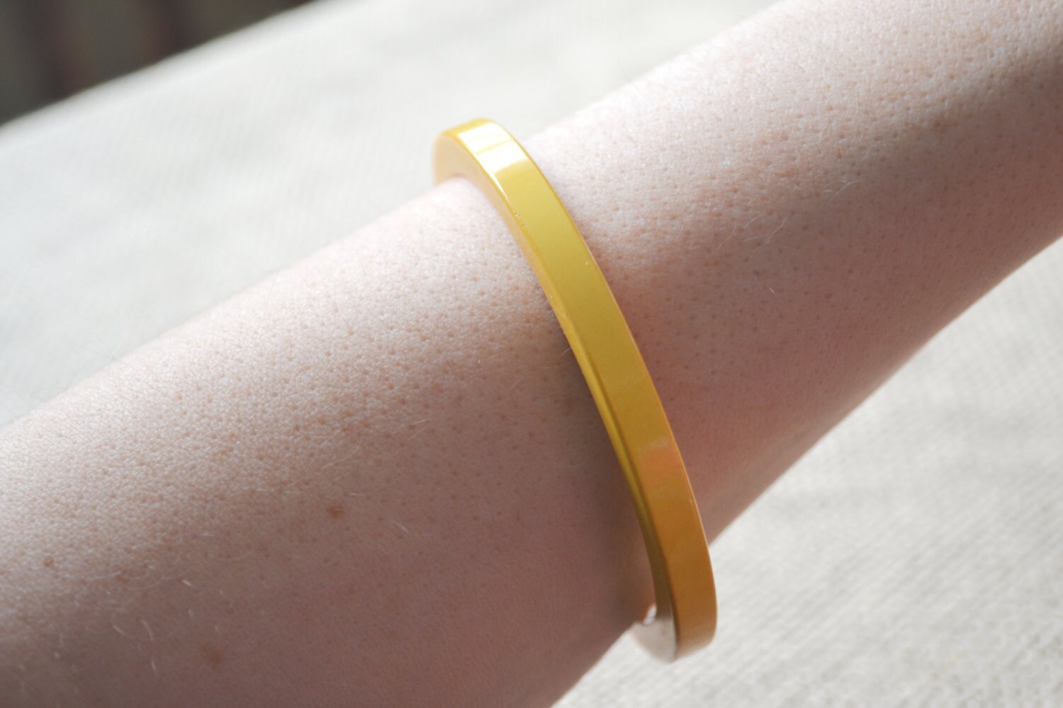 Bakelite Bangle Yellow Bakelite Creamed Corn Bakelite Flat - Etsy