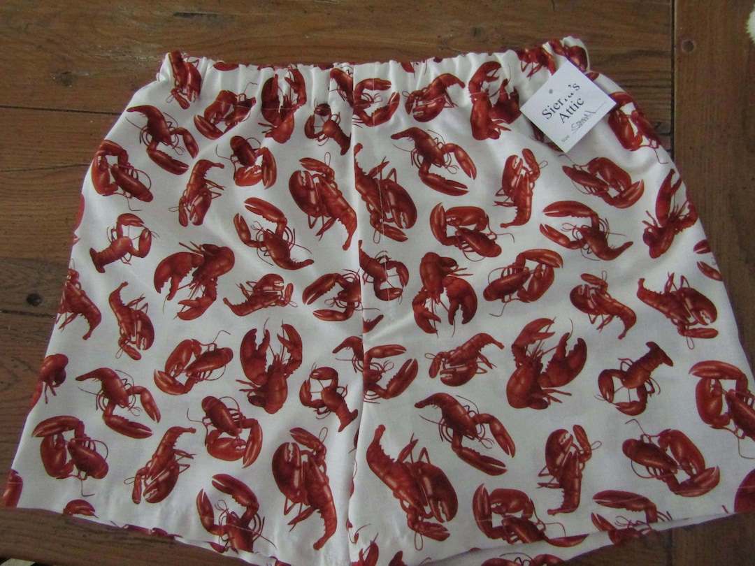 Sierra's Attic Ladies/girls Lobster Boxer Shorts Nautical Gifts Women ...