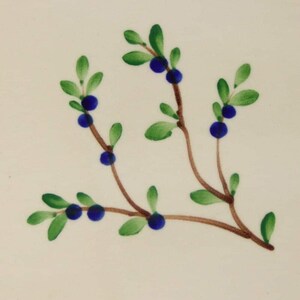 Emerson Creek Stoneware Hand Painted Blueberry Blueberries Leaves ...