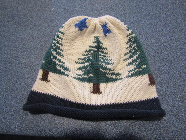 Sierra's Attic State of Maine Flag Pine Tree Star Cotton Roll Hat Cap ...