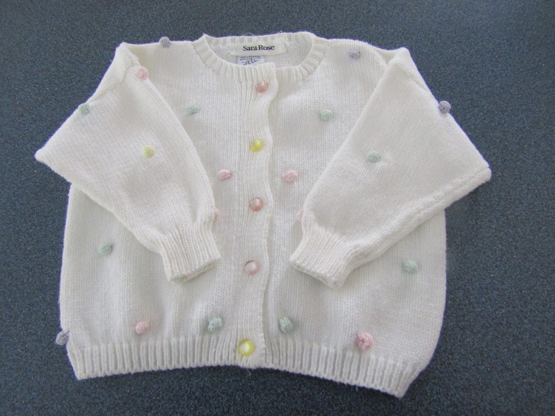 Sara Rose Pastel Bobble Girls Cardigan Sweater Size 12 Months Girls ...