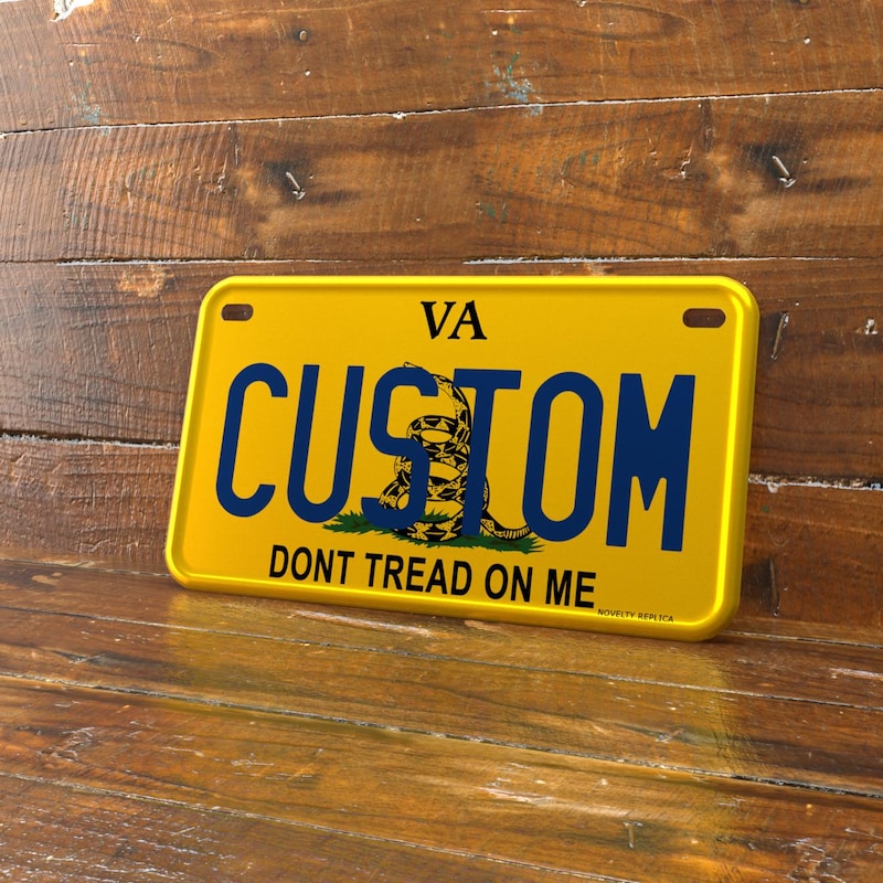 Blue and Yellow License Plate - Etsy