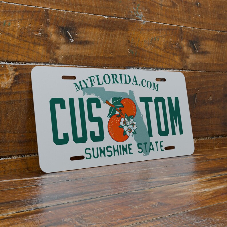 Personalized 6x12 Inch Florida License Plate | Premium Quality Stamped ...