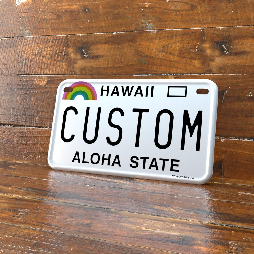 Personalized Hawaii 4x7 Motorcycle ATV/UTV License Plate – Embossed ...