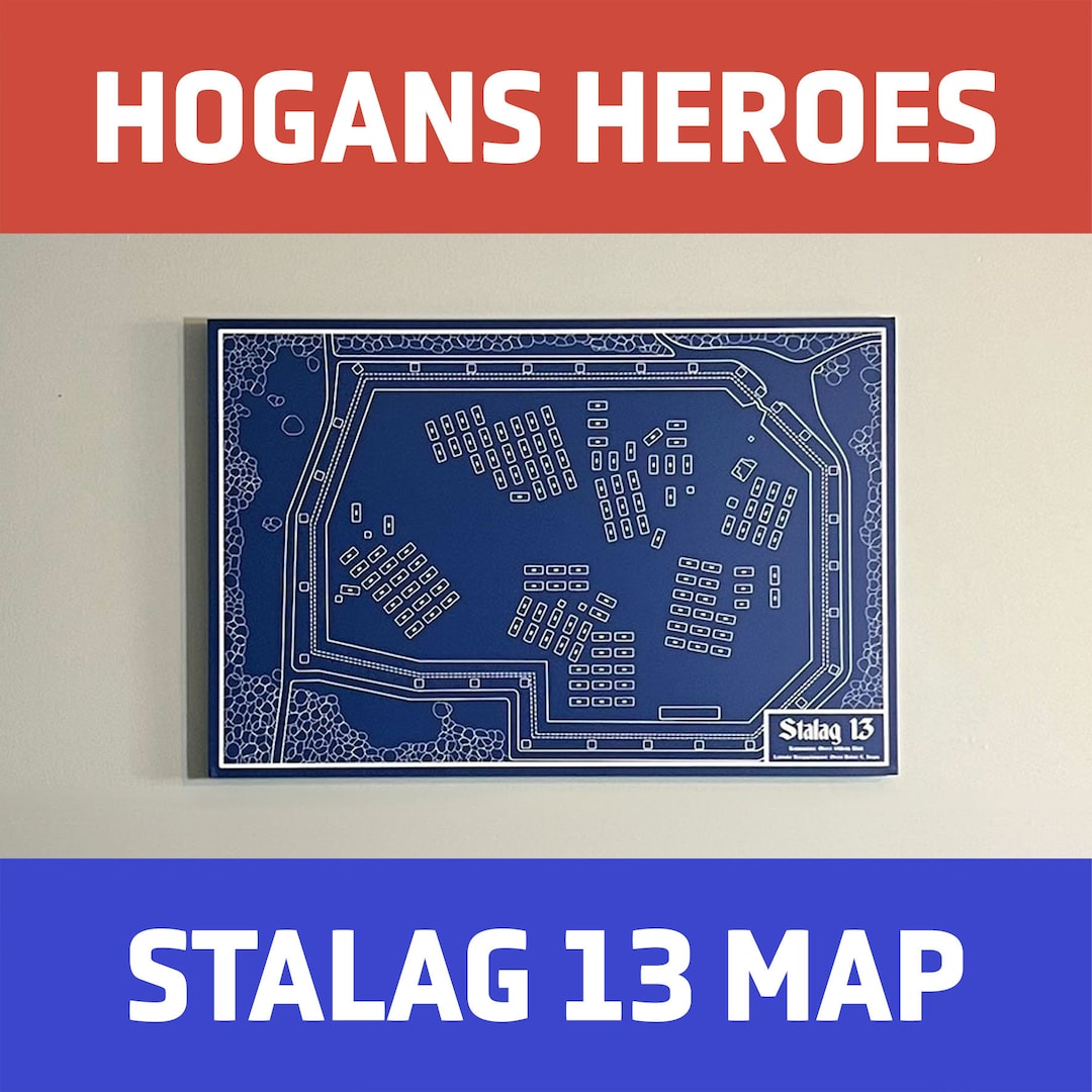 Stalag 13 Map From Klink's Office | Col Klink's Canvas Map From Hogans ...