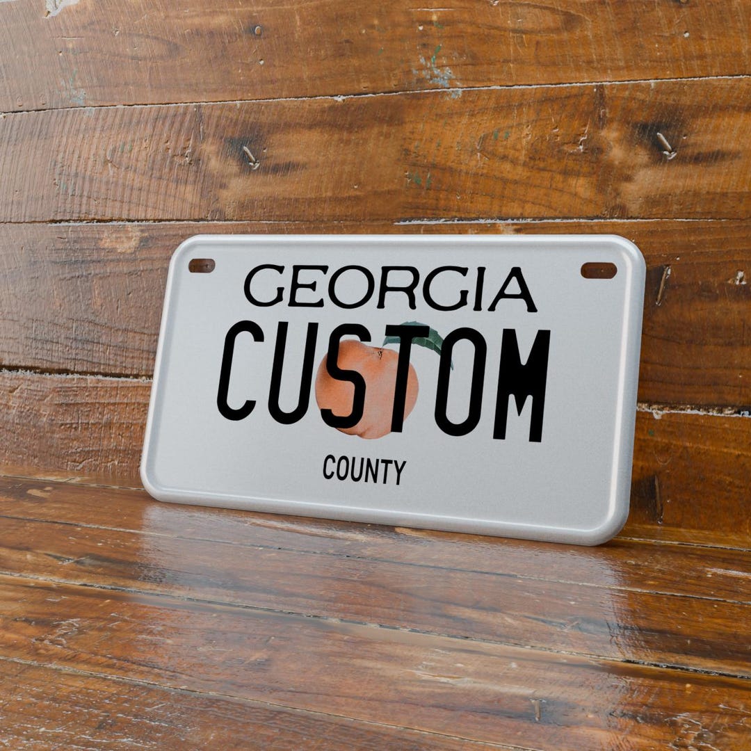 Personalized 4x7 Georgia Motorcycle License Plate - Etsy