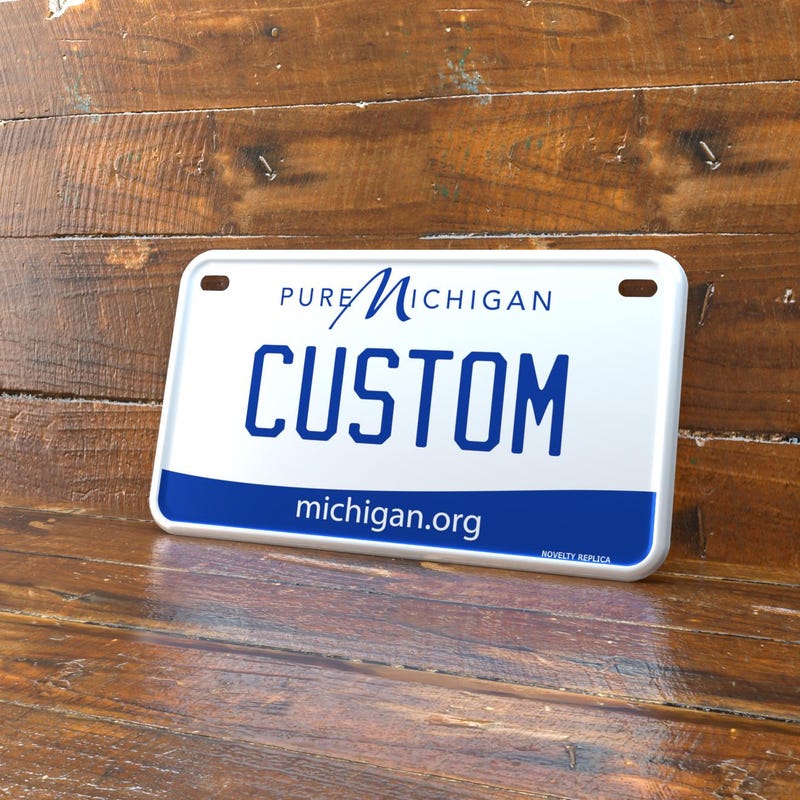 Personalized Plate Michigan - Etsy