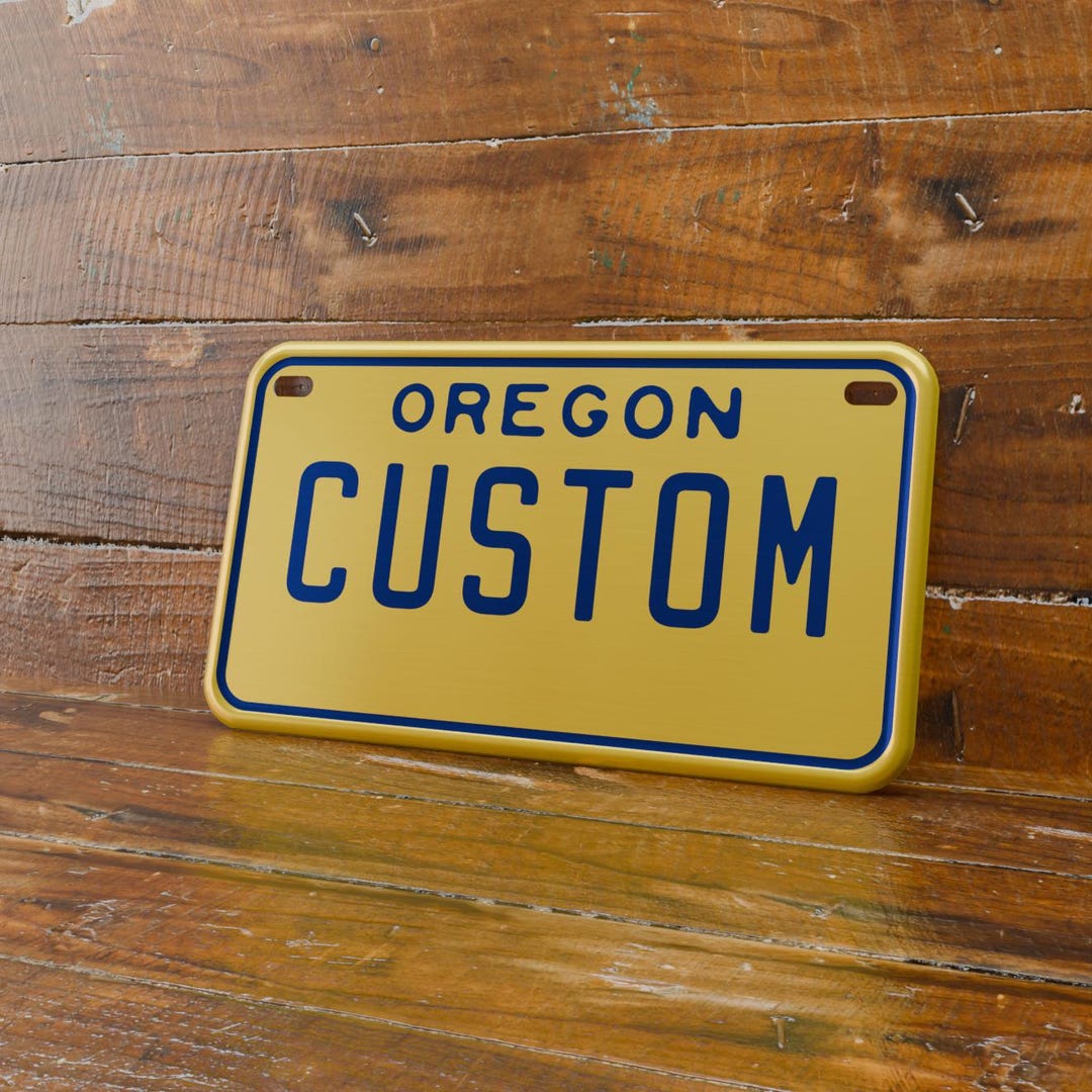 Personalized 4x7 Oregon Motorcycle License Plate - Etsy