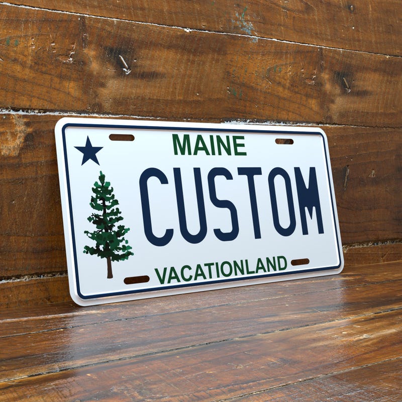 Maine License Plate Decor - Etsy