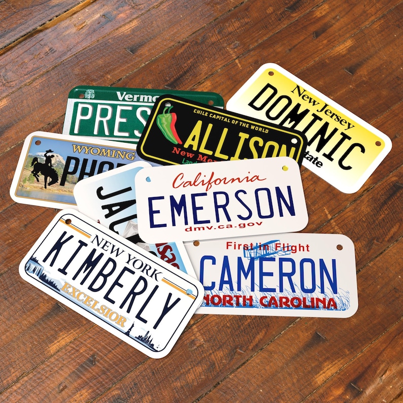 Personalized Mini State License Plate: 3x6 Aluminum, Custom Text - Etsy
