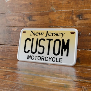 Personalized 4x7 New Jersey Motorcycle License Plate | Premium Quality ...