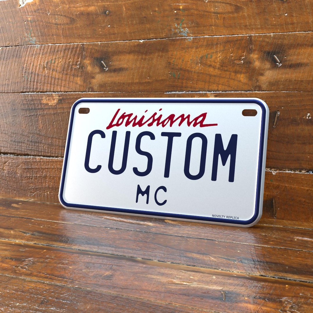 Personalized Louisiana 4x7 Motorcycle ATV/UTV License Plate – Embossed ...