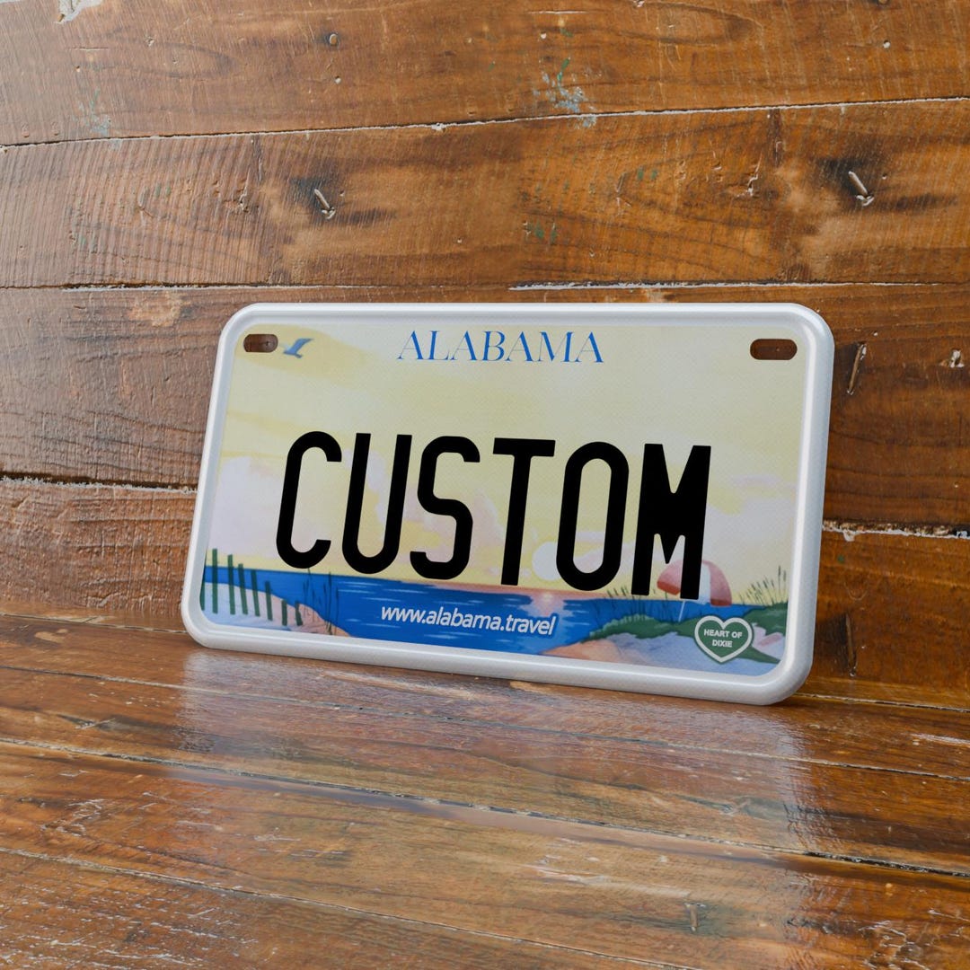 Personalized 4x7 Alabama Motorcycle License Plate | Premium Quality ...