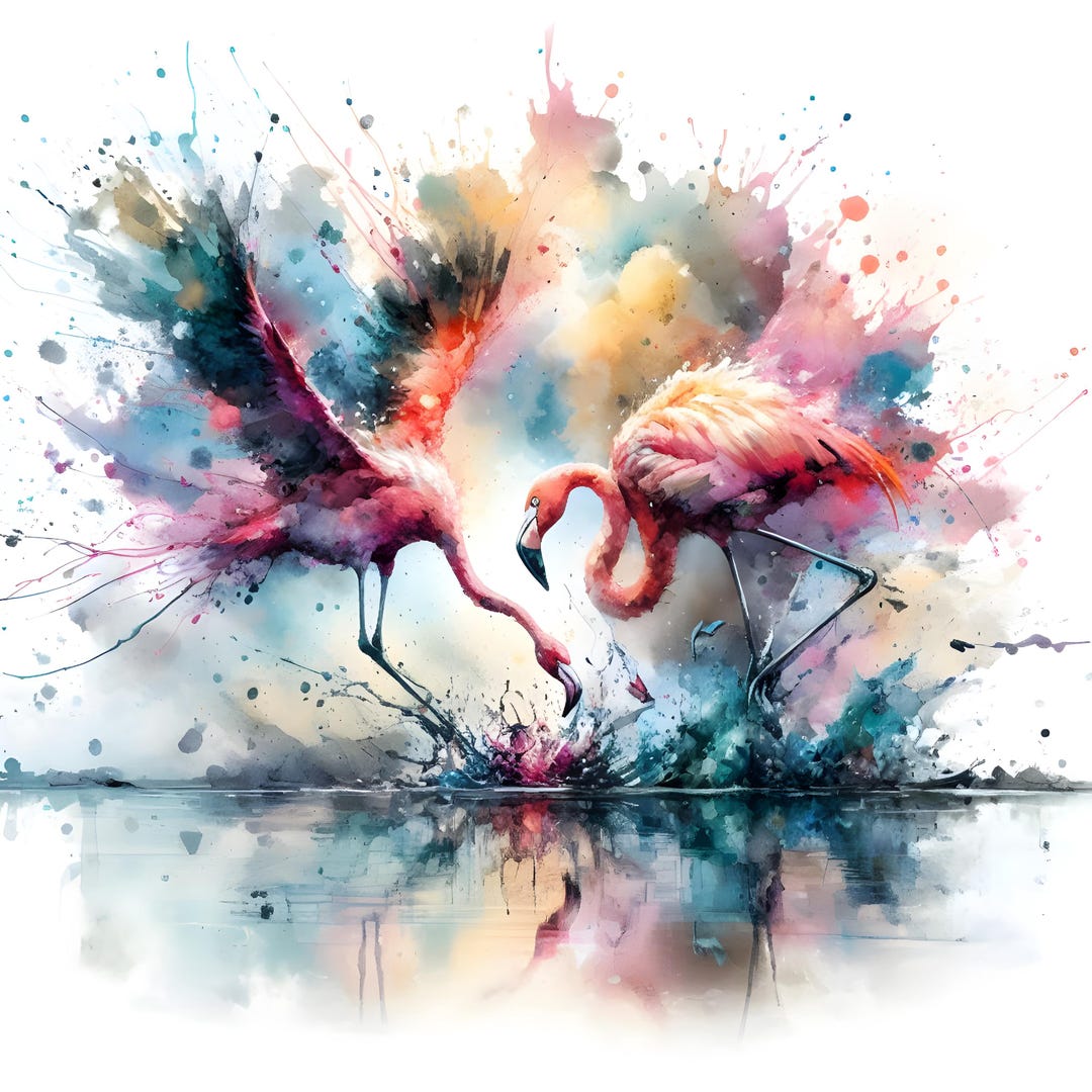 10 Flamingo Clip Art Flamingo Clipart Tropical Birds Cartoon Flamingo ...