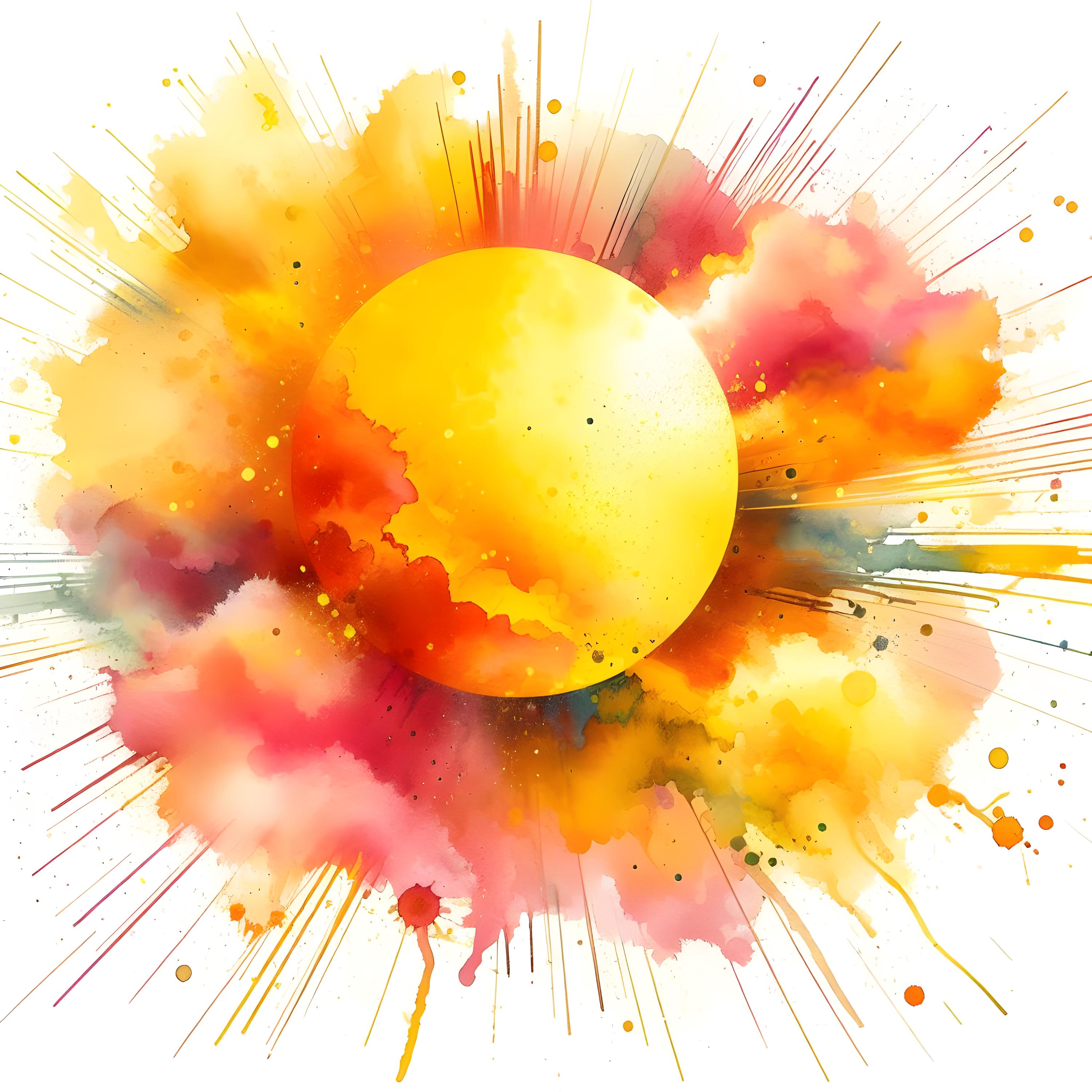 12 Watercolor Sun Clipart, Sunshine Clipart Pack, Happy Sun Designs ...