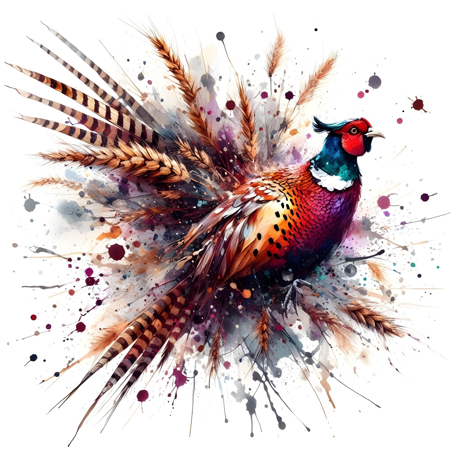 12 Bird Clipart Pack Pheasant Clip Art Digital Art Pheasant Graphic ...
