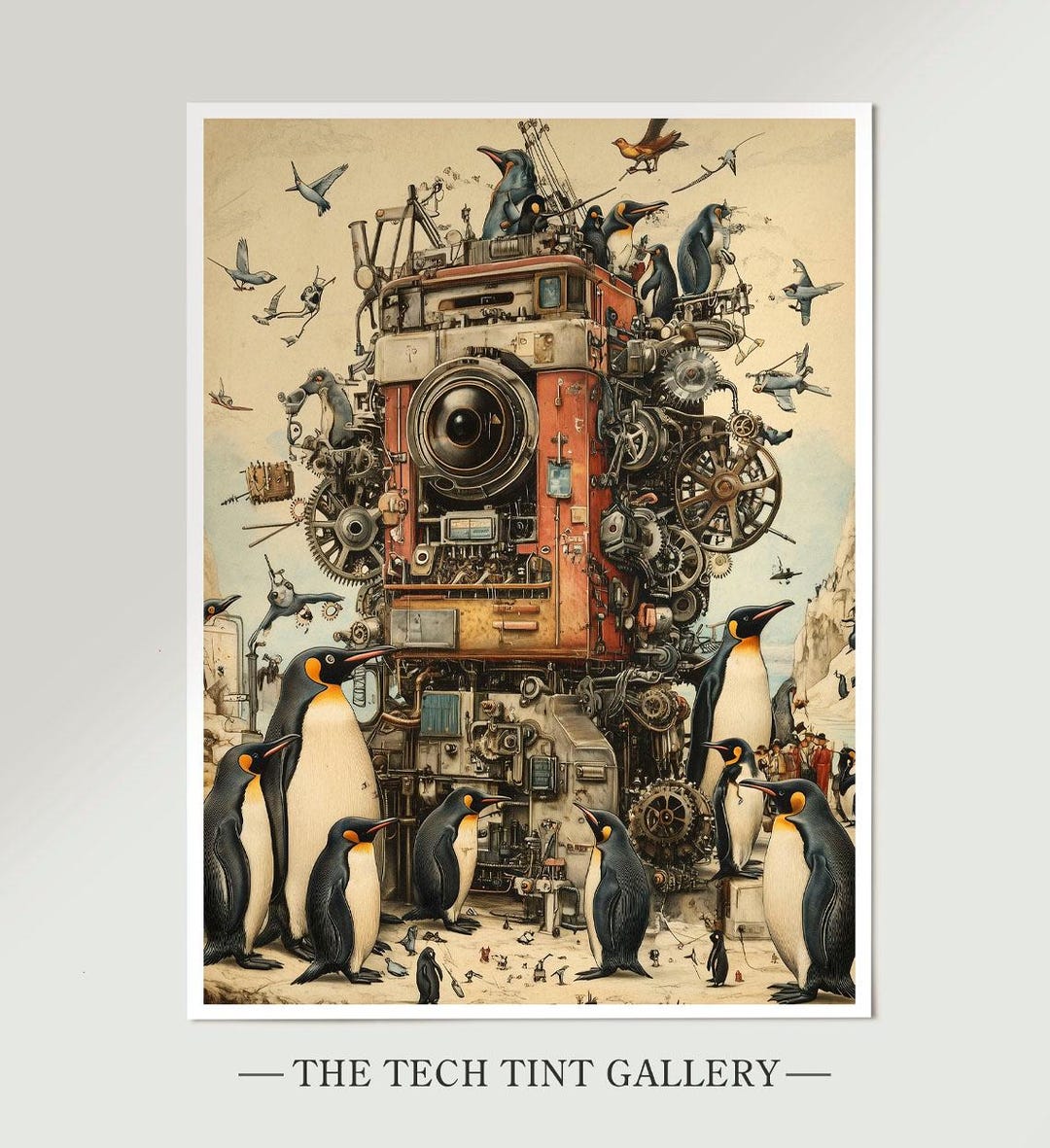 Printable Poster of a Surreal Penguins, Downloadable Art Prints of ...